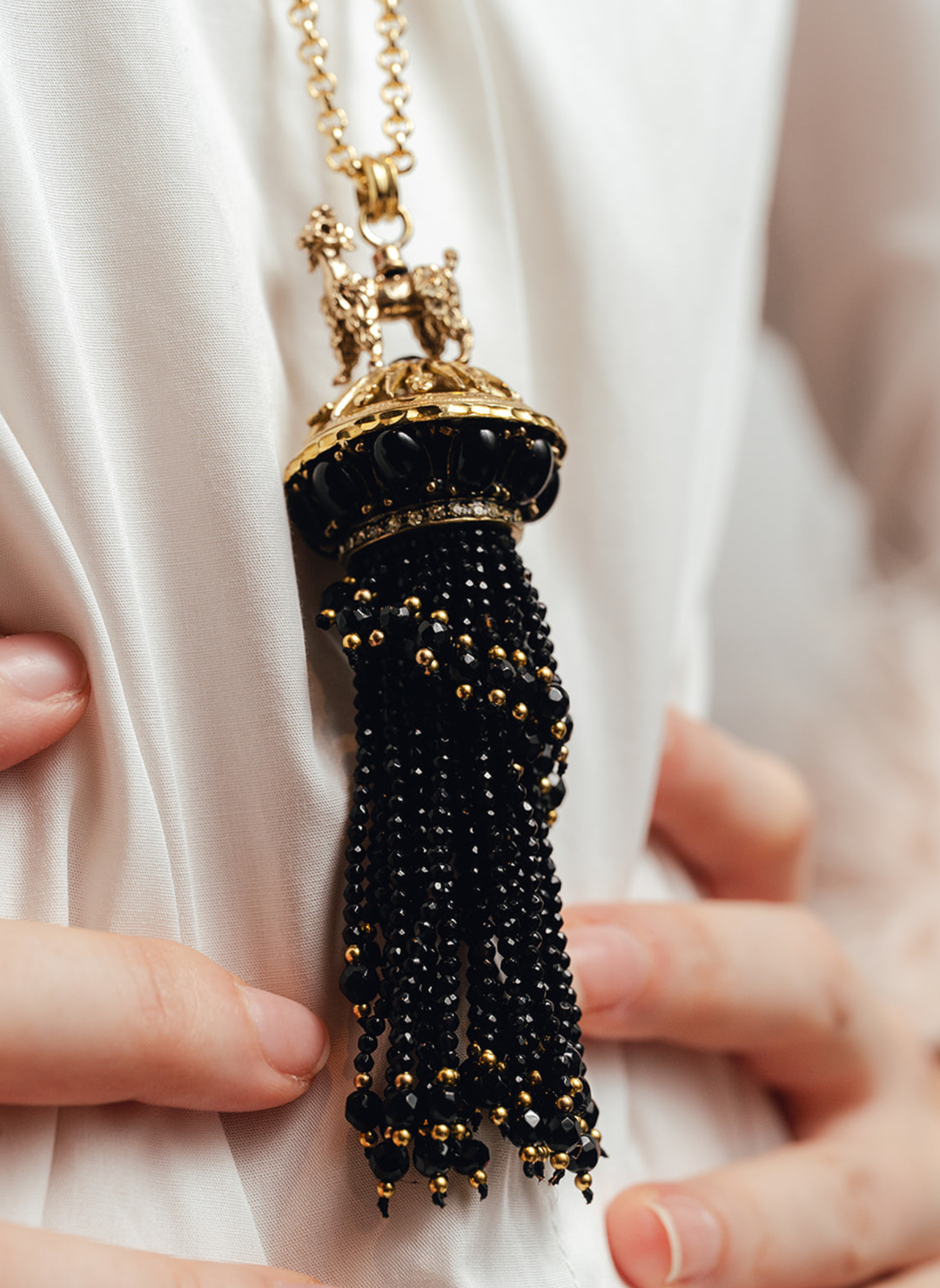 Collar Pompon de Onix | Joyerías Carbal – Joyerias Carbal